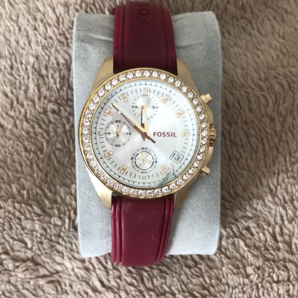 Fossil | Accessories | Fossil Women Automatic Watch Cherry Silicone ...